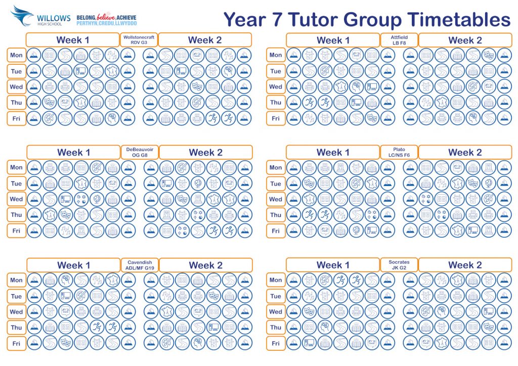 Visual Timetable (Year 7 Landscape) (1) | Willows High School