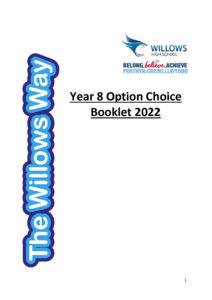 Year 8 Option Booklet 2022 | Willows High School