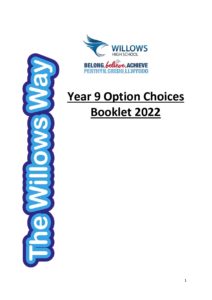 Year 9 Option Booklet 2022 (1) | Willows High School